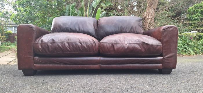 Coricraft leather ingrained couch Sofas