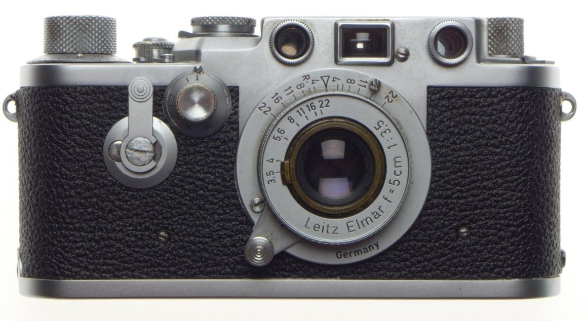 LEICA Just Serviced IIIF self timer red scale 35mm film camera Elmar 1: ...