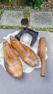 Antique shoemakers’ collection. Anvil, shoe forms & boot form tool ...
