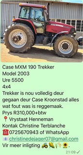 Case MXM 190 Trekker | Bloemfontein | Gumtree South Africa