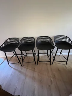 4 Black bar stools | Constantia | Gumtree South Africa