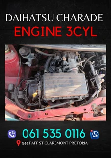 Daihatsu charade engine 3 cylinder R10000 Call or WhatsApp me ...