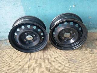 Two 14inches steel rims 4x114 3 PCD for Nissan Tiida or Toyota Avanza ...