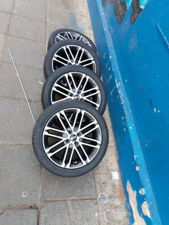 A set of 17inches original KIA Rio rims 4x100 PCD with tyres also fit ...