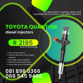 TOYOTA QUANTUM DIESEL INJECTORS FOR SALE ON EXCHANGE | Pretoria West ...