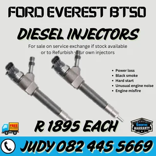 Ford Everest BT50 Diesel Injectors for sale on service exchange or to ...