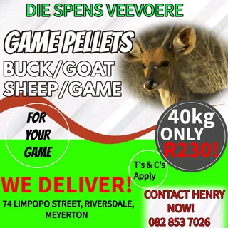 Game Pellets for bucks goats and Sheep 40kg Custom Mix | Meyerton ...